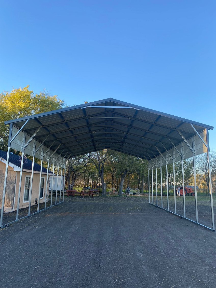 26x40x13 RV Cover - Leland's Metal Buildings | Metal Buildings for Sale